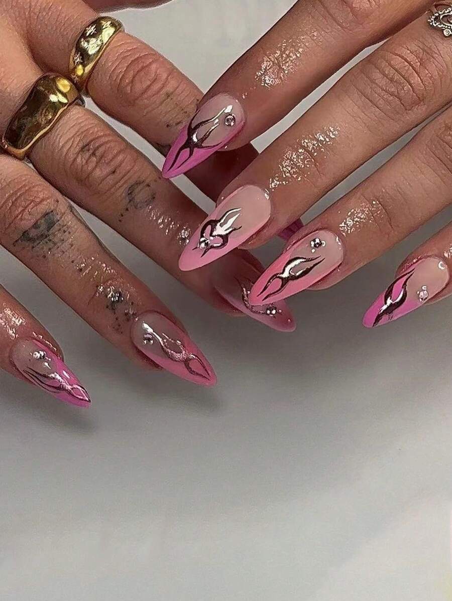 Upgrade Your Look With This Sweet And Cool Star & Flame 24pcs Coffin ...