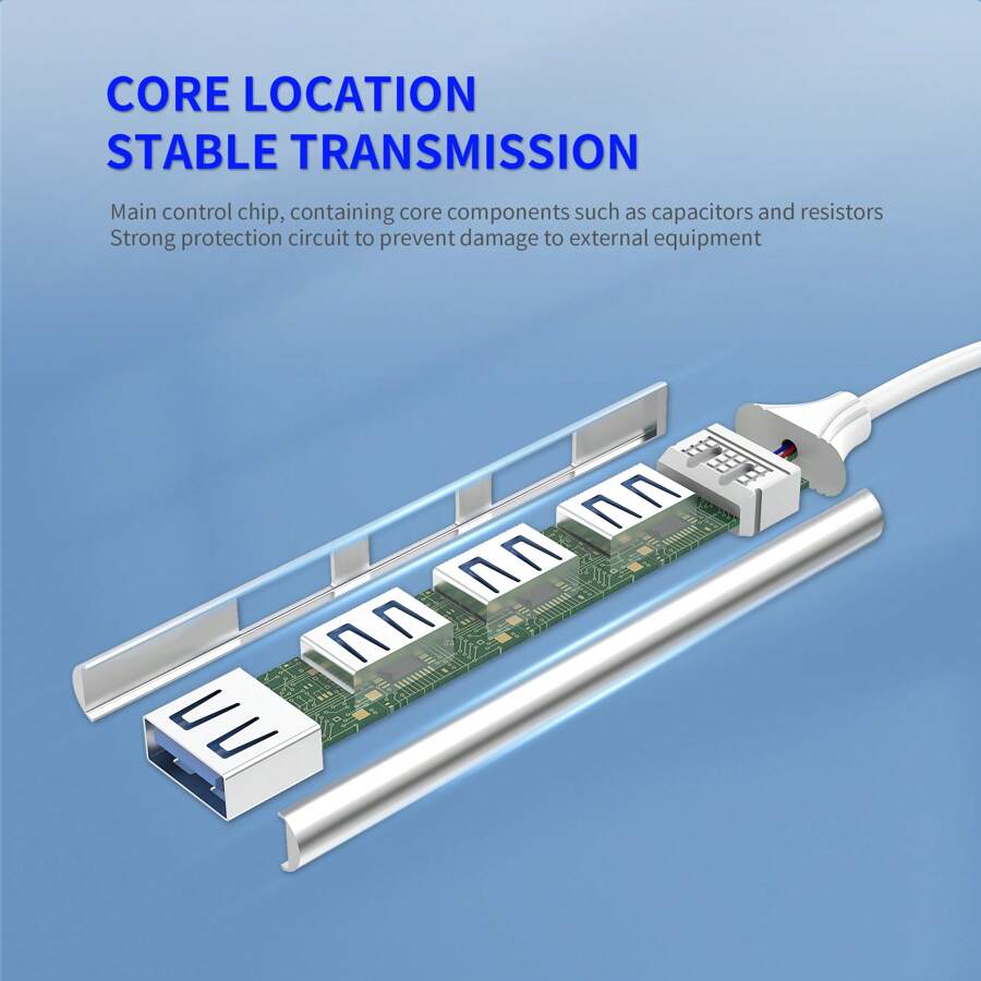Mini USB Type-C Hub Extensions, 4 Port USB Expander,3 USB 2.0 ports and ...