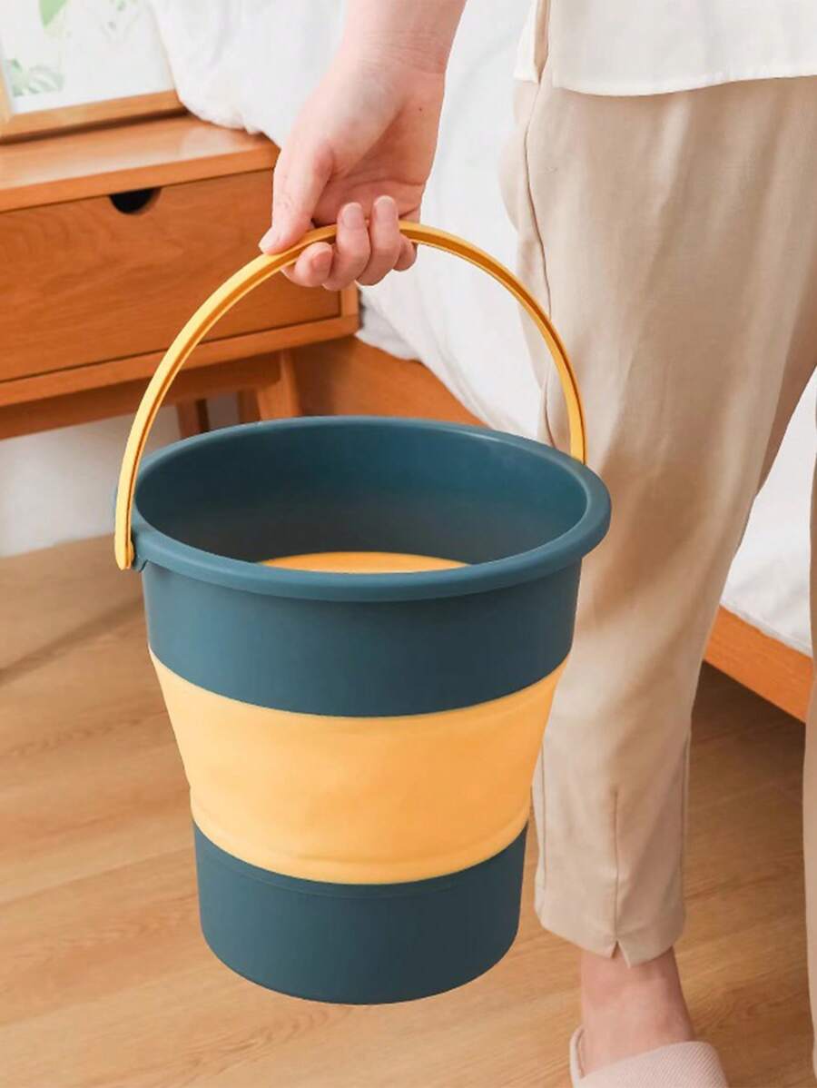 Foldable Bucket, 1.2 Gallon (approximately 4.6 Liters) Small Cleaning ...