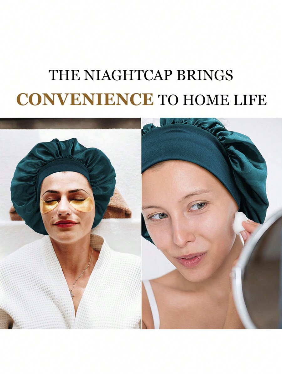 1pc Satin Bonnet For Sleeping Hair Wrap Head Cover Scarf Protect Braids ...