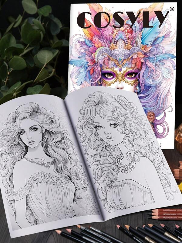30 Pages Figure Themed Coloring Book | SHEIN USA