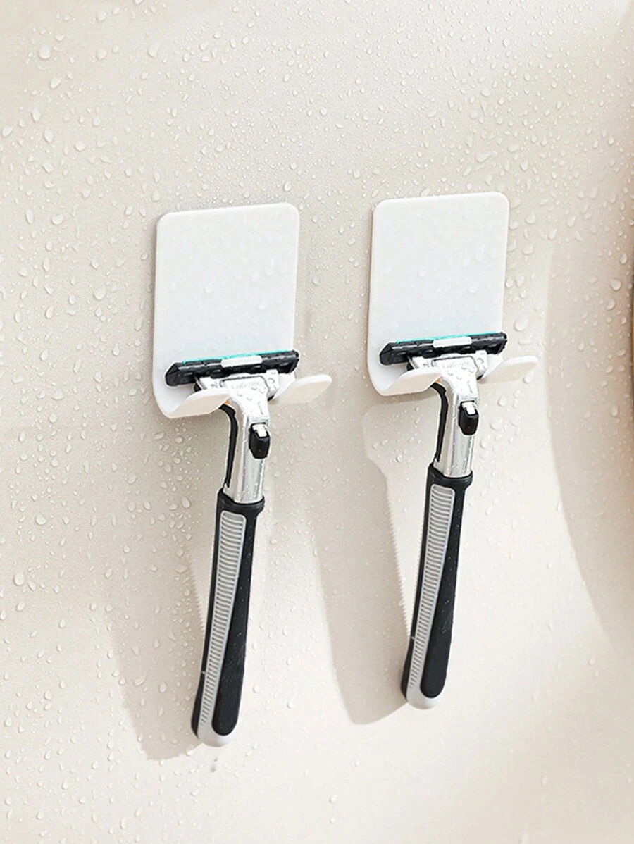 1pc Plastic Shaving Razor Hook With No Trace Adhesive For Bathroom ...