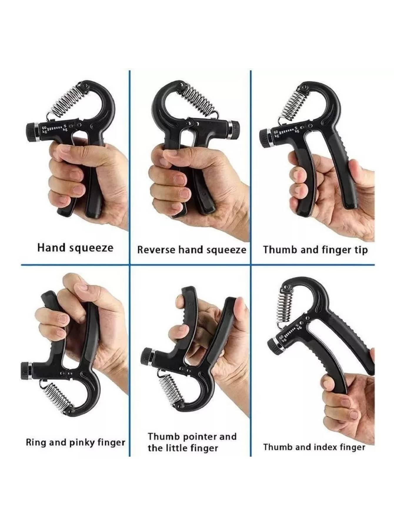 Hand Grip Aparelho Para Exercício De Pulso Ante Braço Punho 5-60KG ...