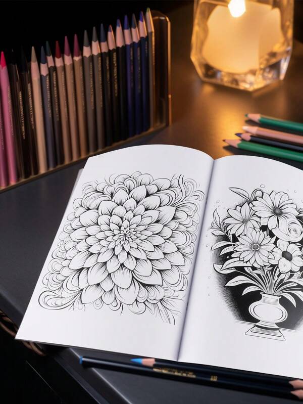 Healing Flower Series Coloring Book | SHEIN South Africa