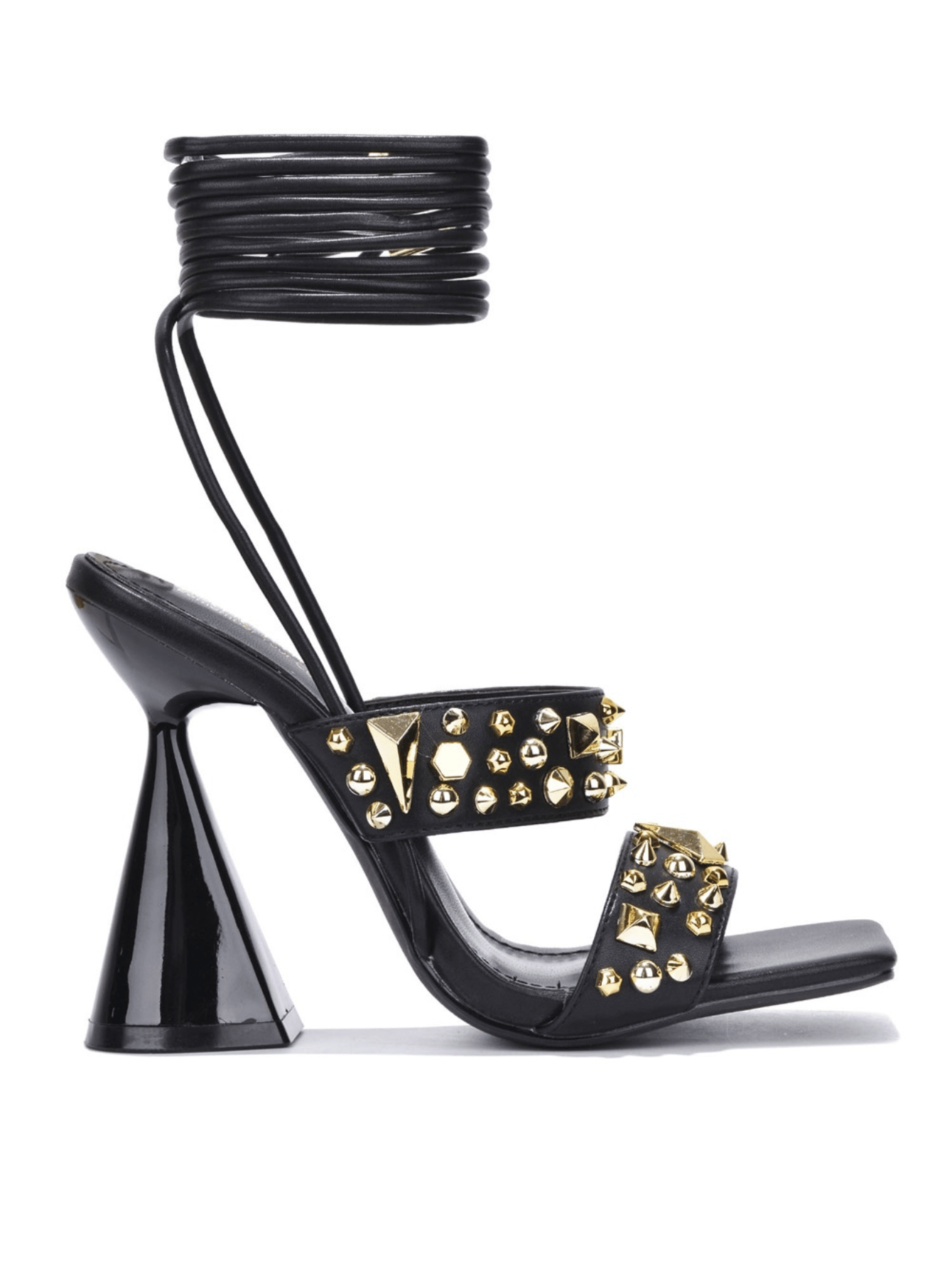 Dina Studs Spike Strappy Odd-Shaped Heels | SHEIN USA