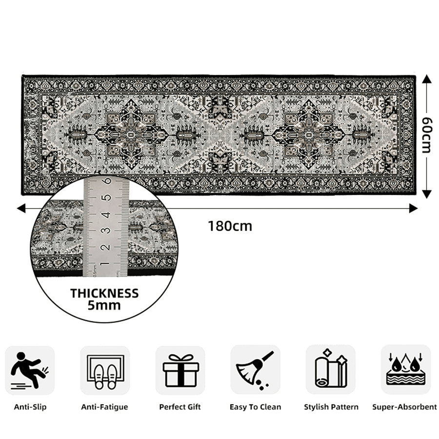 Nordic Morocco Style Long Washable Anti-slip And Stain Resistant Runner ...