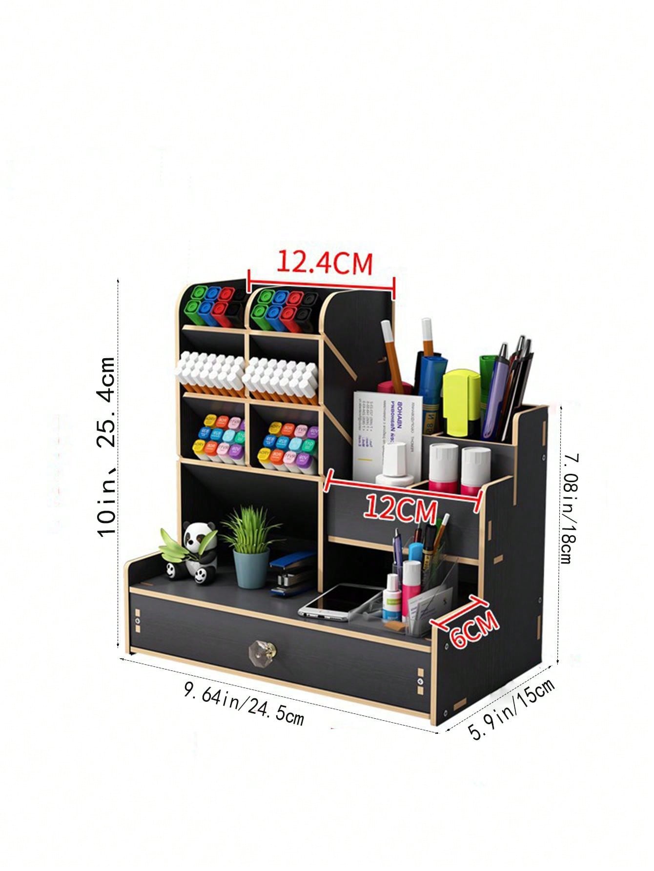 10 Slot Desktop Pen Holder, Angled Sorter, Desk Office Organizer - Made ...