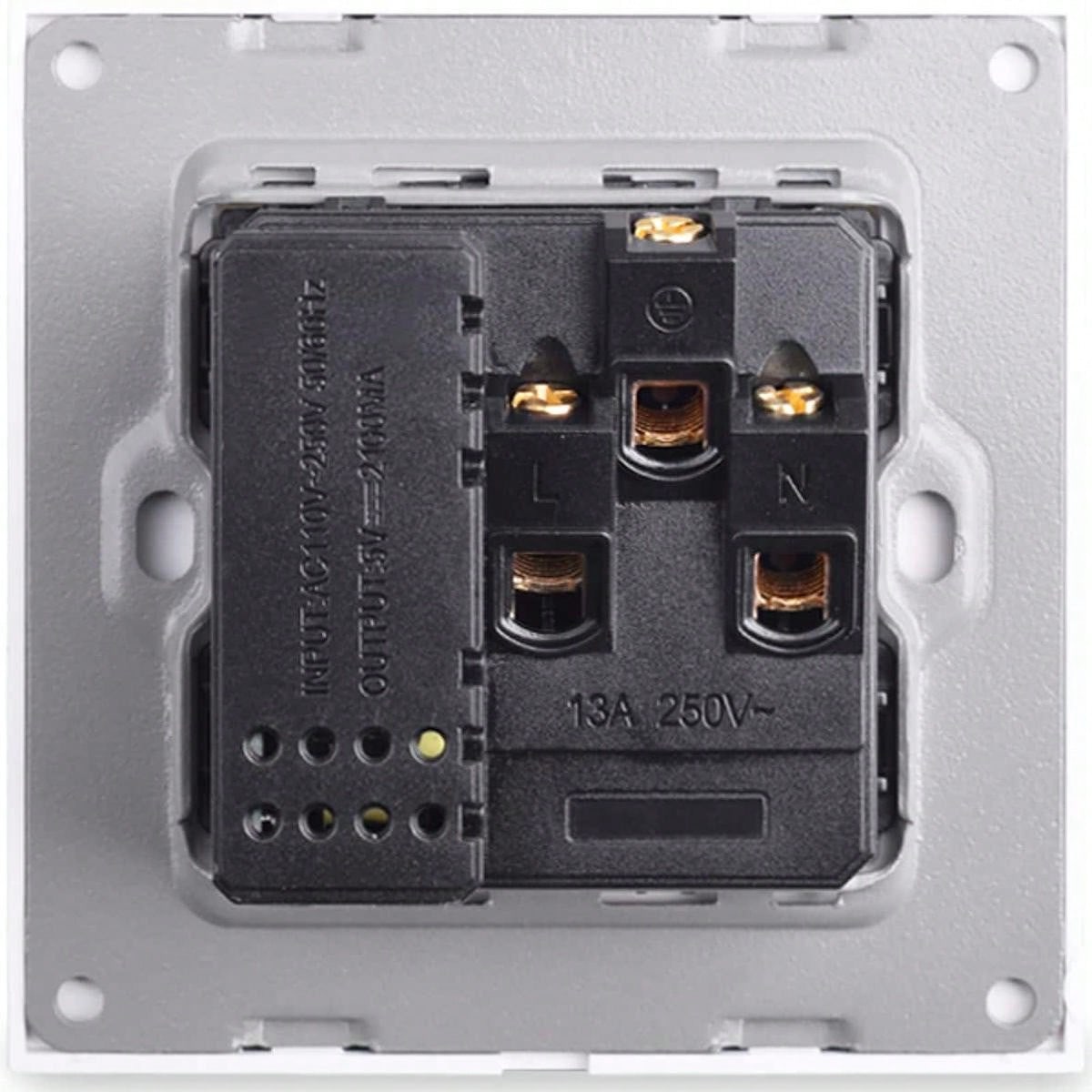 Black Multi Functional 5 Hole Power Socket With Usb And Type C Ports