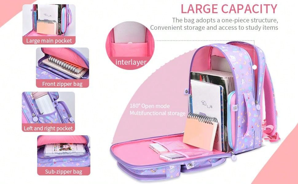 Kids Girls' Unicorn Backpack For Preschool And Elementary School With ...