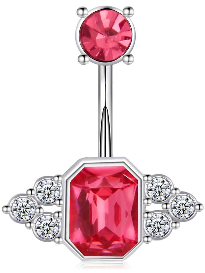 Pink Diamond Belly Button Rings