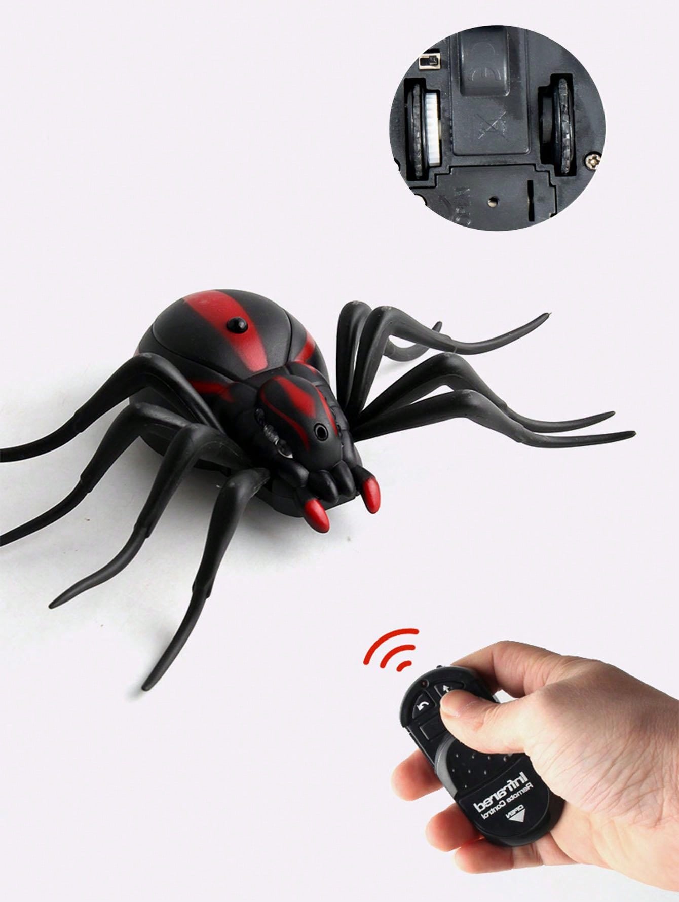 Realistic RC Spider Red Infrared Remote Control Mobile Tarantula Spider ...