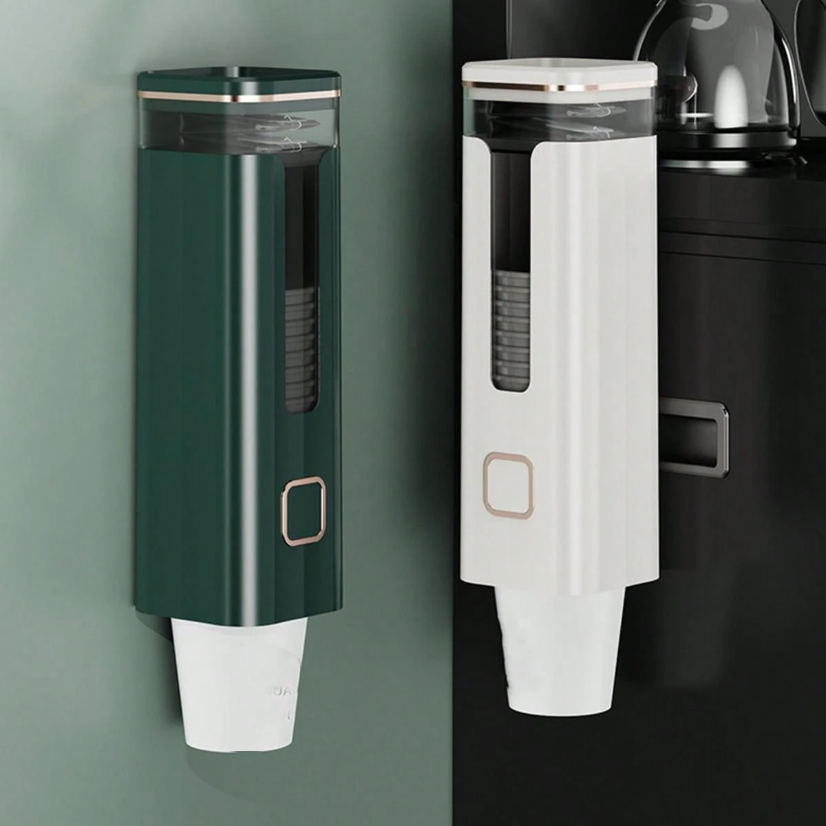 Creative Storage Automatic Cup Dispenser Wall-mounted Disposable Cup ...