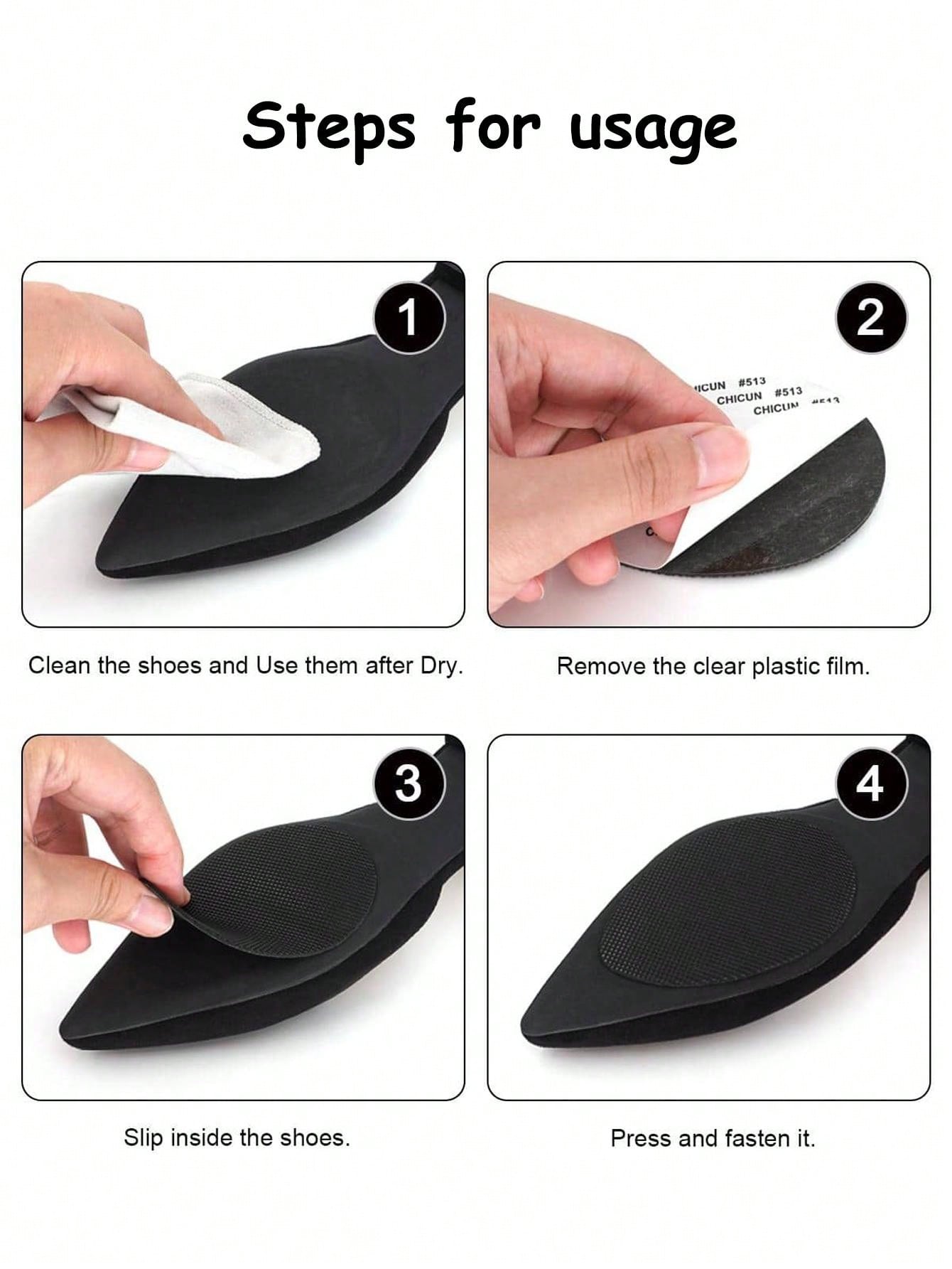 10pcs Shoe Sole Anti-wear Stickers, Self-adhesive Rubber Pads For High ...