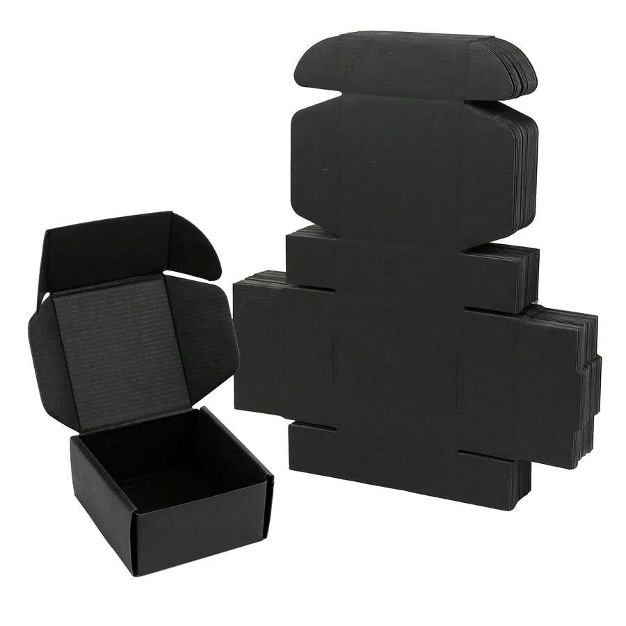 25pcs Black Airplane Shaped Paper Box Set (includes Cards & Raffia ...