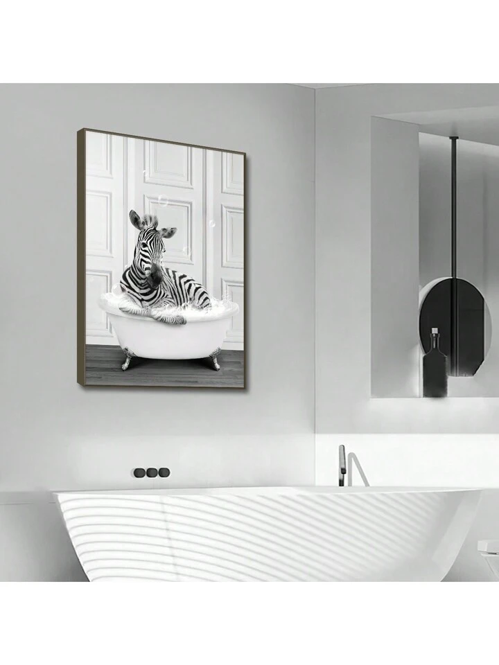 Black White Zebra Bathroom Themes