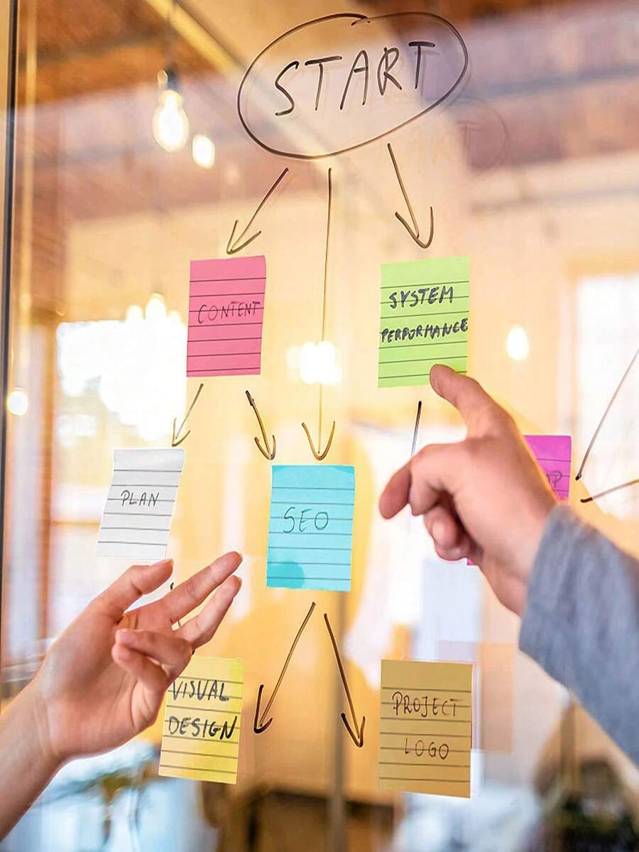 Colored Line Sticky Note Paper Student Message Note Note Horizontal ...