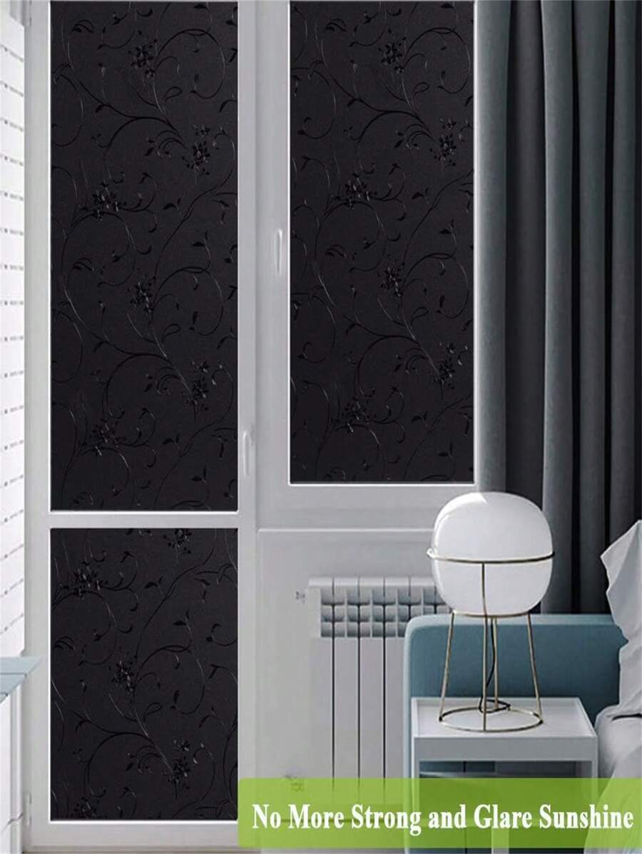 Static Cling Total Blackout Window Film 100% UV Sun Blocking Window ...