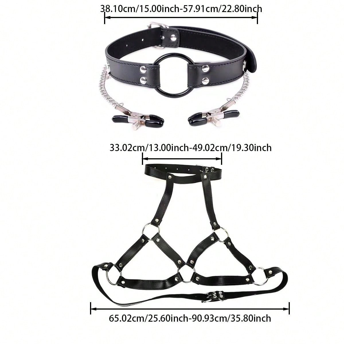 1 Set Unisex Schwarz SM Spaß Mund Brust Clip BH mit mit Loch Design ...