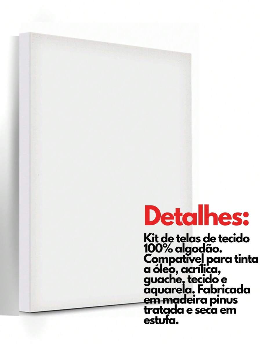 4 Quadros Telas Para Pintura Tamanho 40x60 Cm | SHEIN Brasil