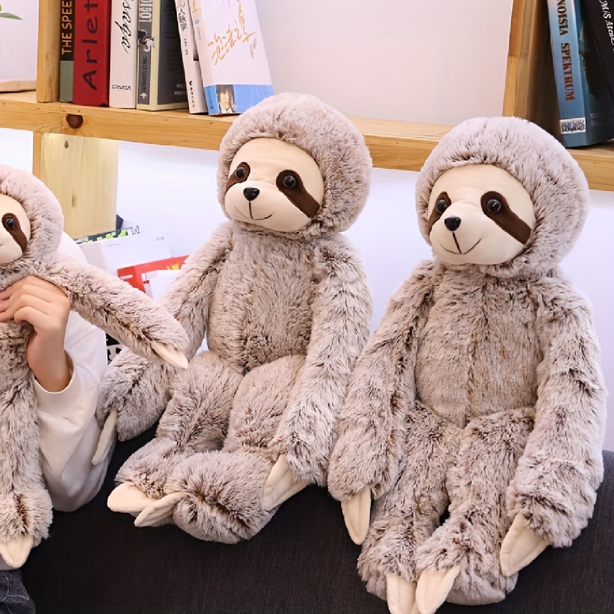 Cute Sloth Plush Wild Animal Toy Plush Fabric Three-Toed Sloth Hugging ...