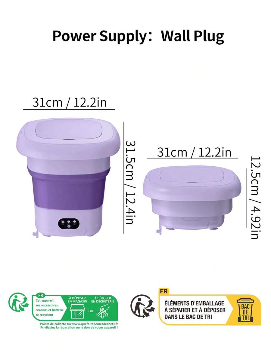 One Plug-in Portable Folding Washing Machine | SHEIN USA