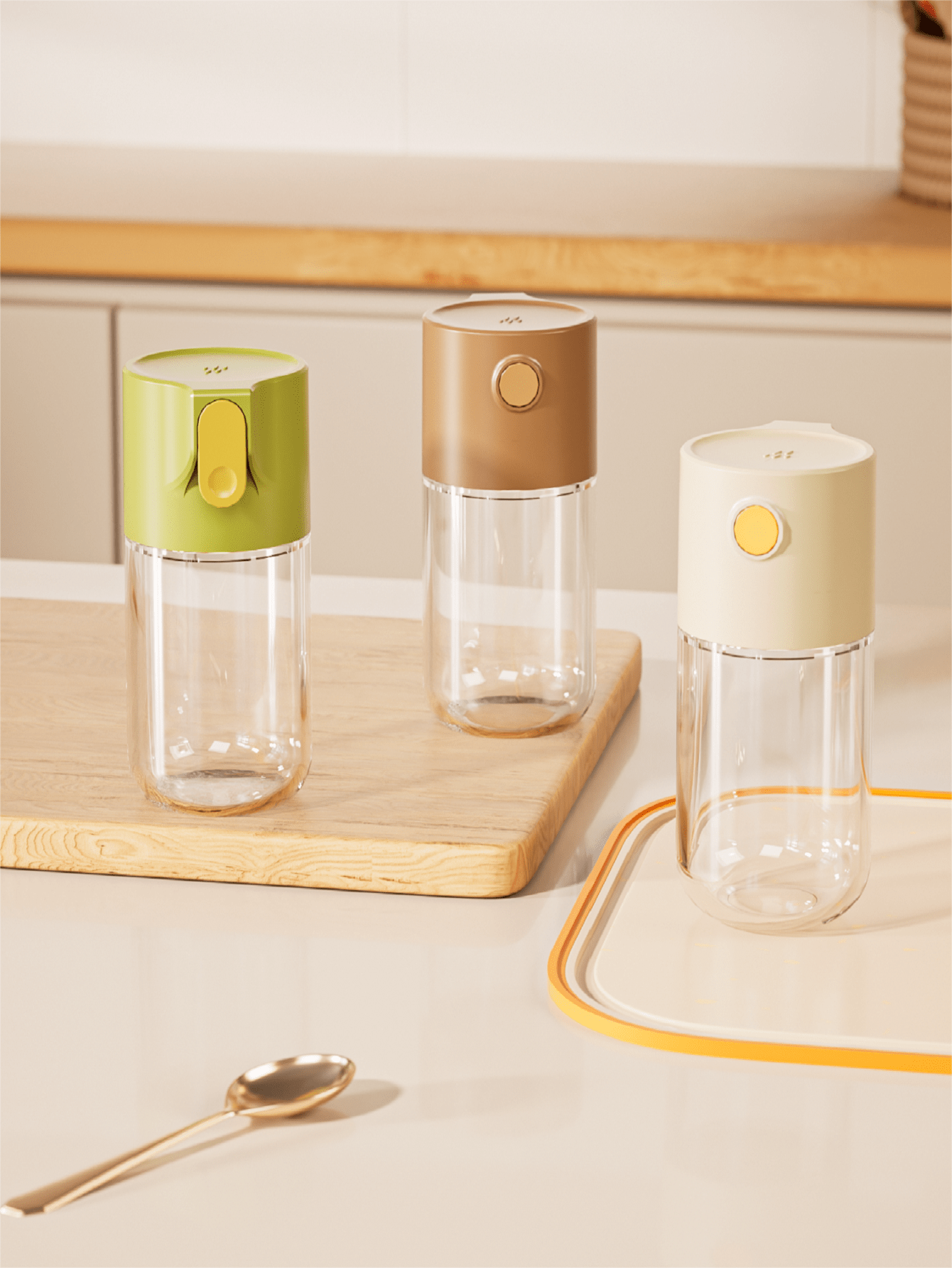 Pressing Controlled Quantitative Salt Shaker, Dispense Salt Evenly, 0 ...