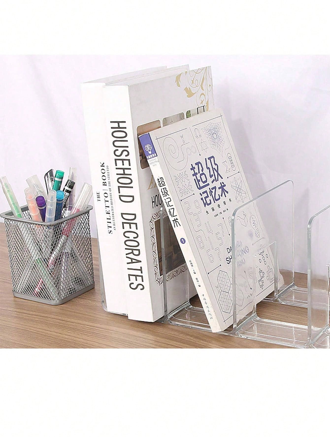 Book Stand Reading Rack Book Clip Desktop Bookshelf Fixed Book Storage ...