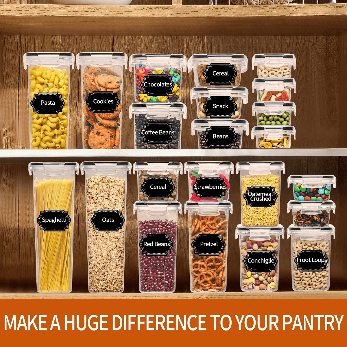 36 Pack Airtight Food Storage Containers for Kitchen Pantry ...