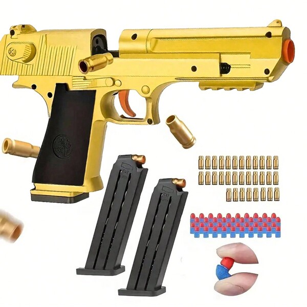Soft Bullet Toy Gun: Pull Back Action, Foam Shockwave & Educational ...