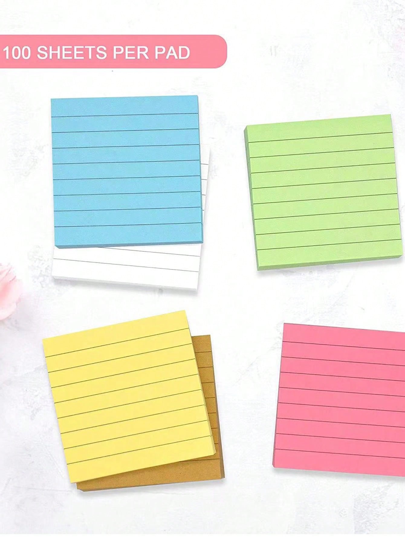 Colored Line Sticky Note Paper Student Message Note Note Horizontal ...