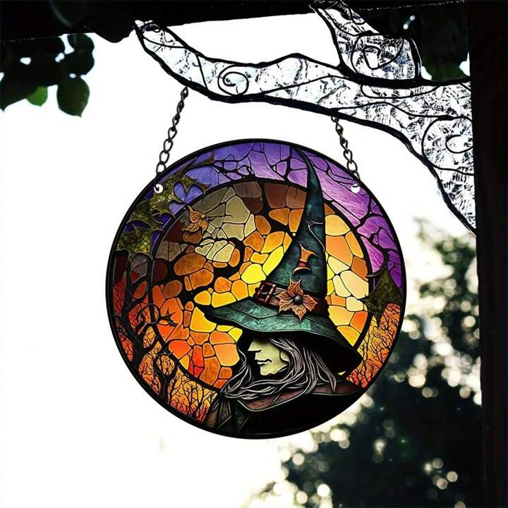 Witch Stained Glass Pattern