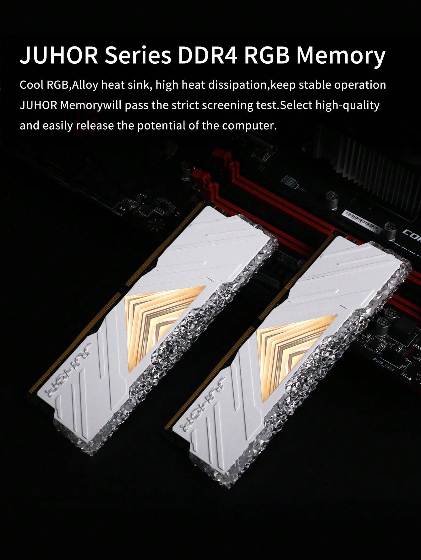 JUHOR Memorial Ram RGB DDR4 8GBX2 16GBX2 3200MHz 3600MHz DDR4 RGB DIMM ...