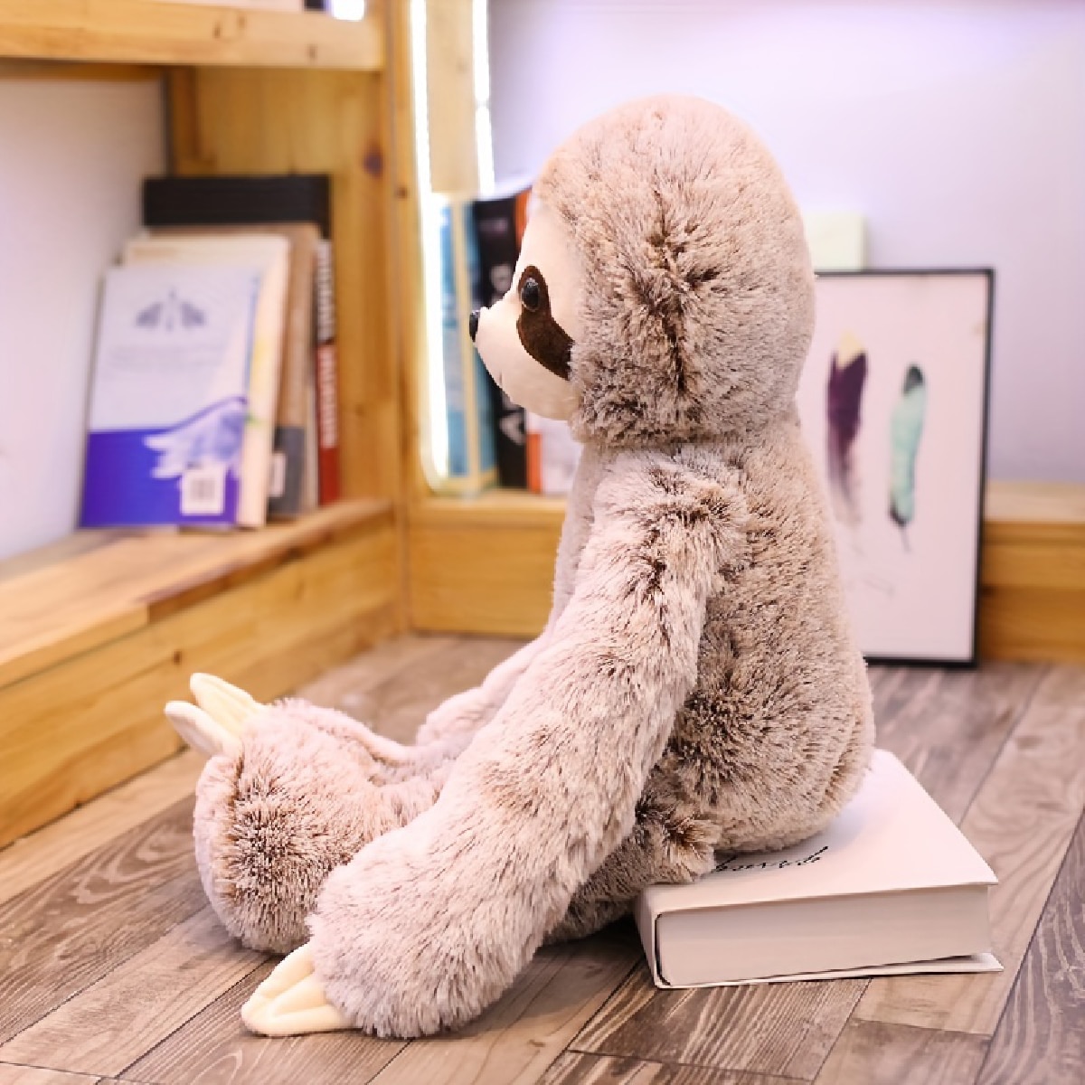 Cute Sloth Plush Wild Animal Toy Plush Fabric Three-Toed Sloth Hugging ...