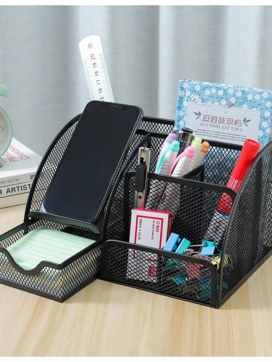1 Pcs Desk Drawer Organizer, Classic Msh Design, Metal Pencil Holder ...