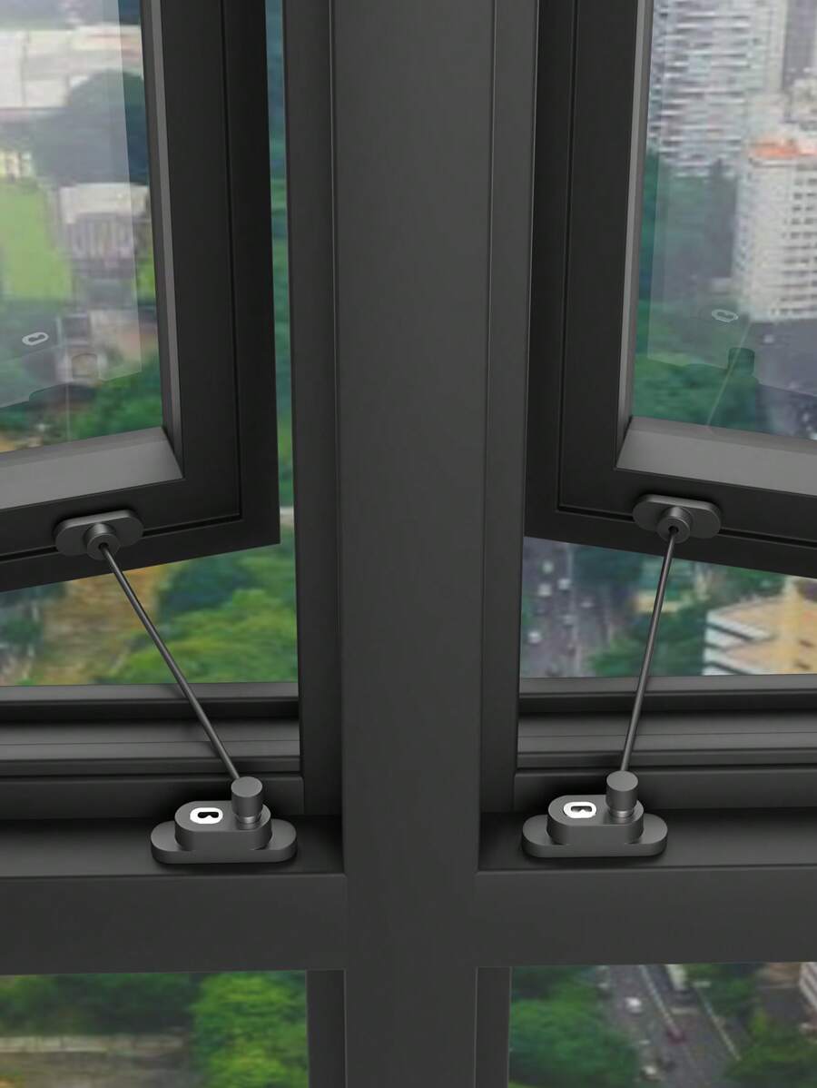 Set Of Security Window Restrictors, Including Stainless Steel Wire Rope ...