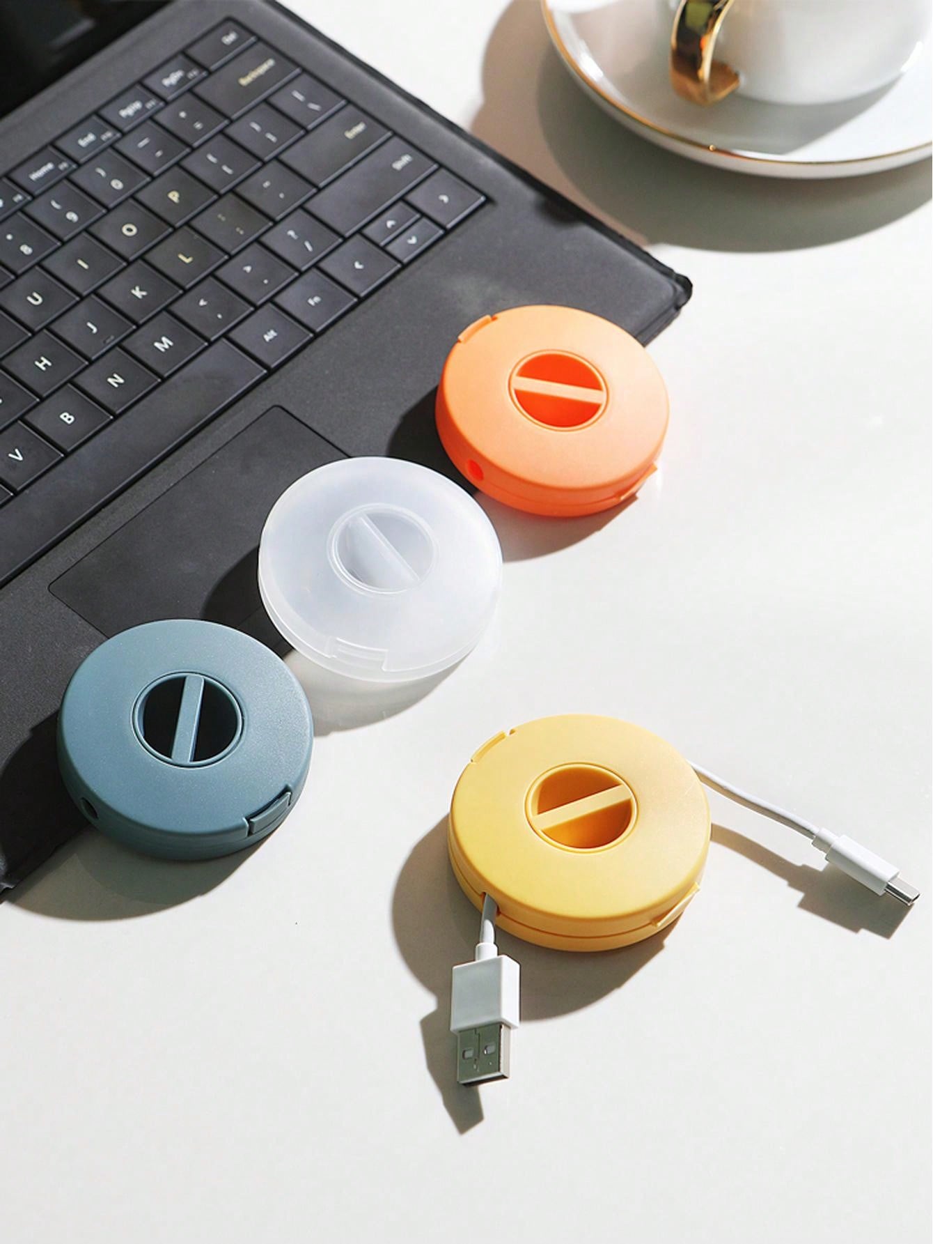 1pc Portable Cable Winder For Tabletop, Earphone, And Charger Cord ...