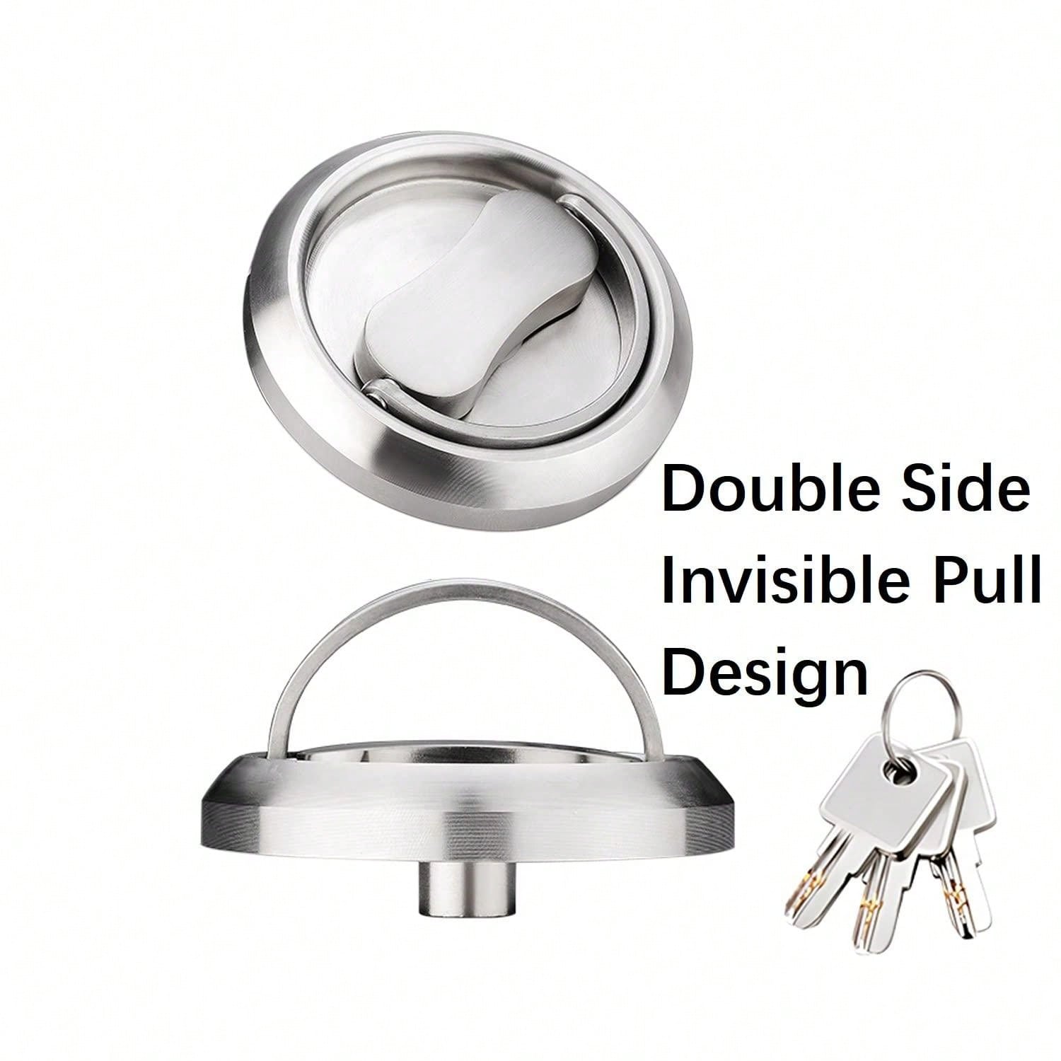 Stainless Steel Double-tongue Lock, Invisible Door Lock For Sliding ...