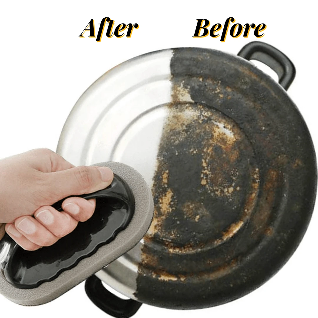1pc Emery Magic Sponge Brush Descaling Knife Pan Pot Cleaner Strong ...