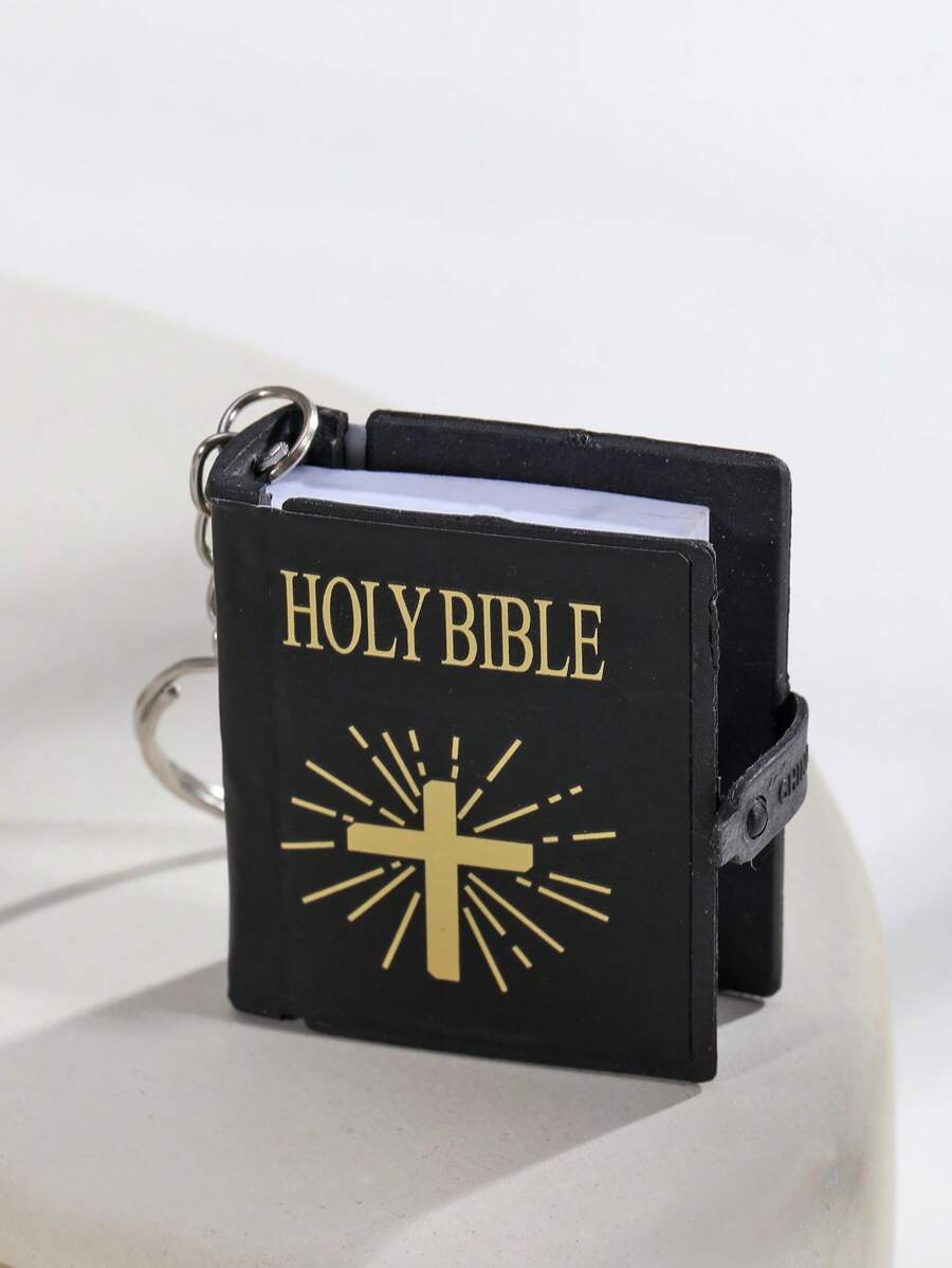 1pc Popular English HOLY BIBLE Christian Jesus Mini Bible Keychain Non ...