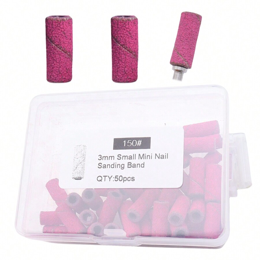 51Pcs Mini Nail Drill Bit Nail Bits Drill Mandrel Bit For Nails 3Mm Sanding Bands Sanding Bands ...