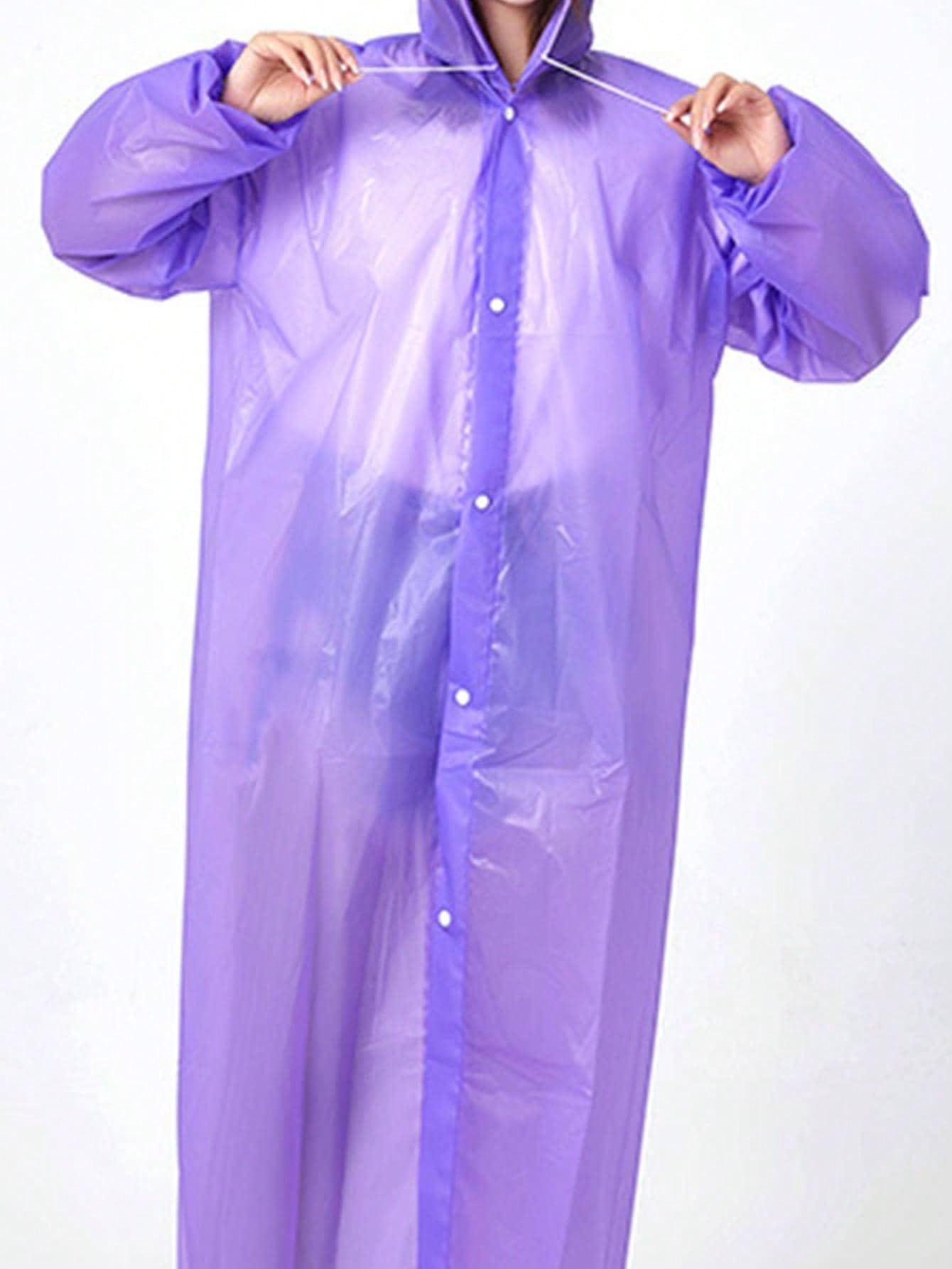 1pc Thickened And Waterproof Reusable Eva Raincoat With Open Design ...