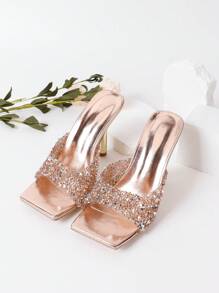 Fashion High Heel Women's Sandals With Shiny Rhinestones | SHEIN USA