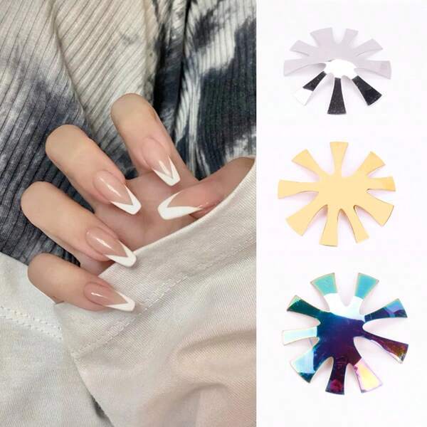 Nail Art French Manicure Modeling Stainless Steel Plate Model For ...