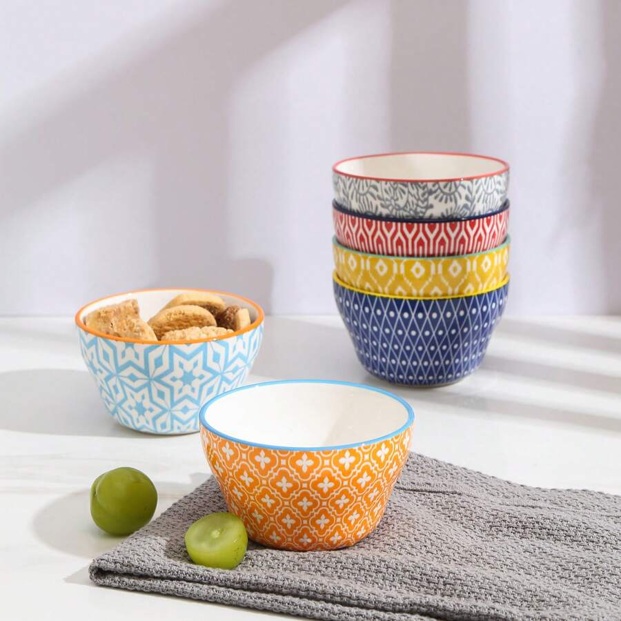 Selamica Ceramic 8oz Bouillon Cups 4 Inch Small Bowls, Dessert bowls ...