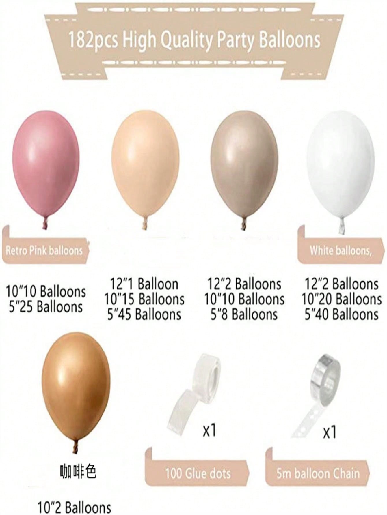 Kit de arco de guirnalda de globos en tono de piel de doble capa, 182 ...