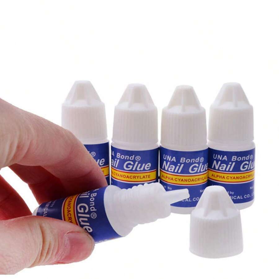 5 Bottle Professional Nail Glue, Powerful Adhesive for Nail Instant ...