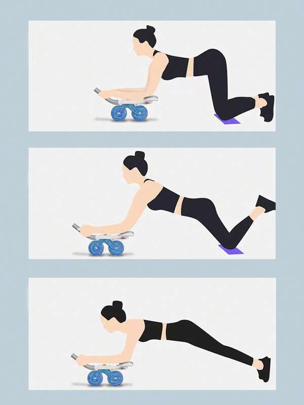 Automatic Rebound Ab Roller Wheel With Elbow Support, Home Exercise ...