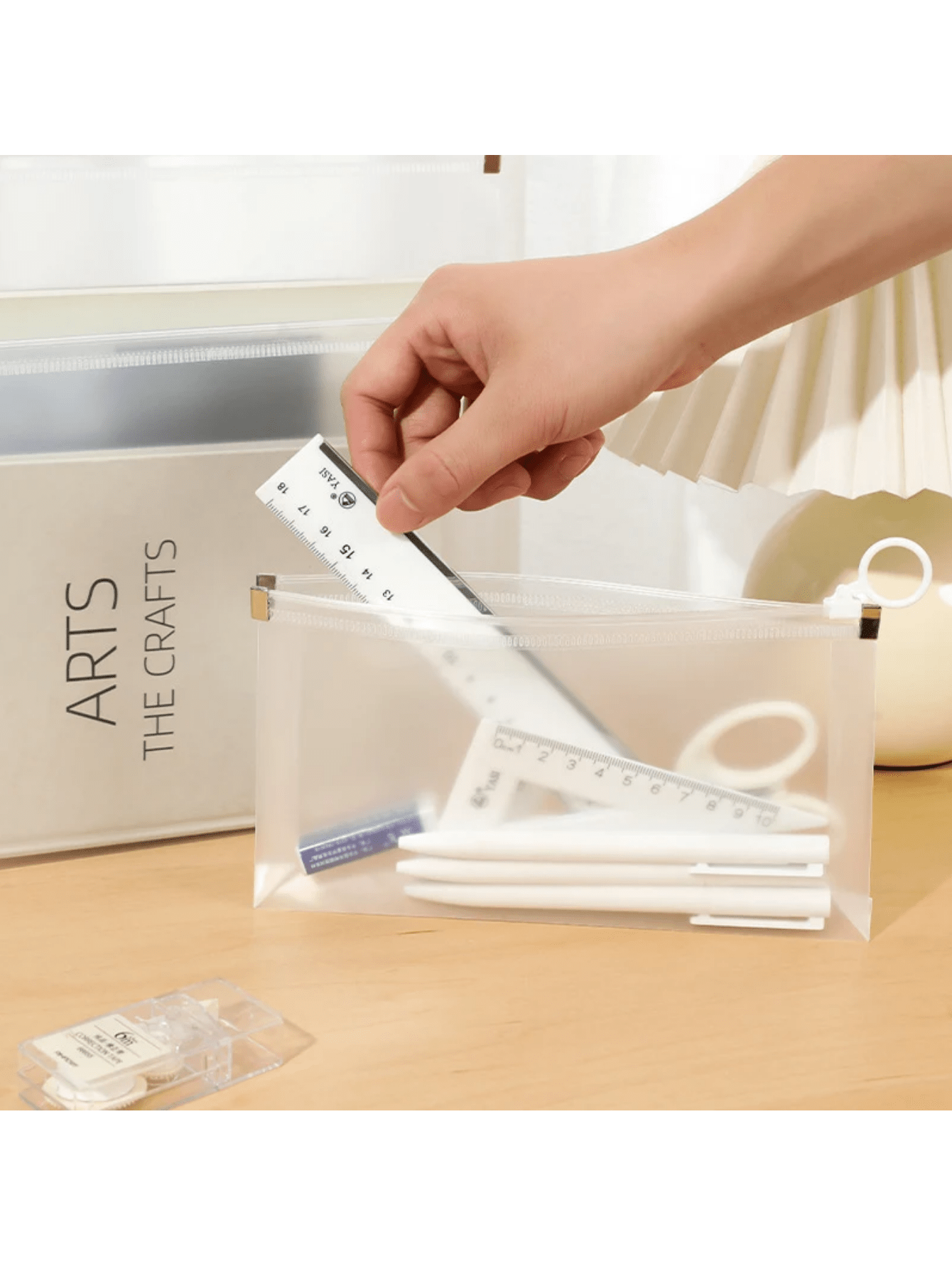 Small Transparent Portable Stationery Pouch, Ppe Transparent Ring ...