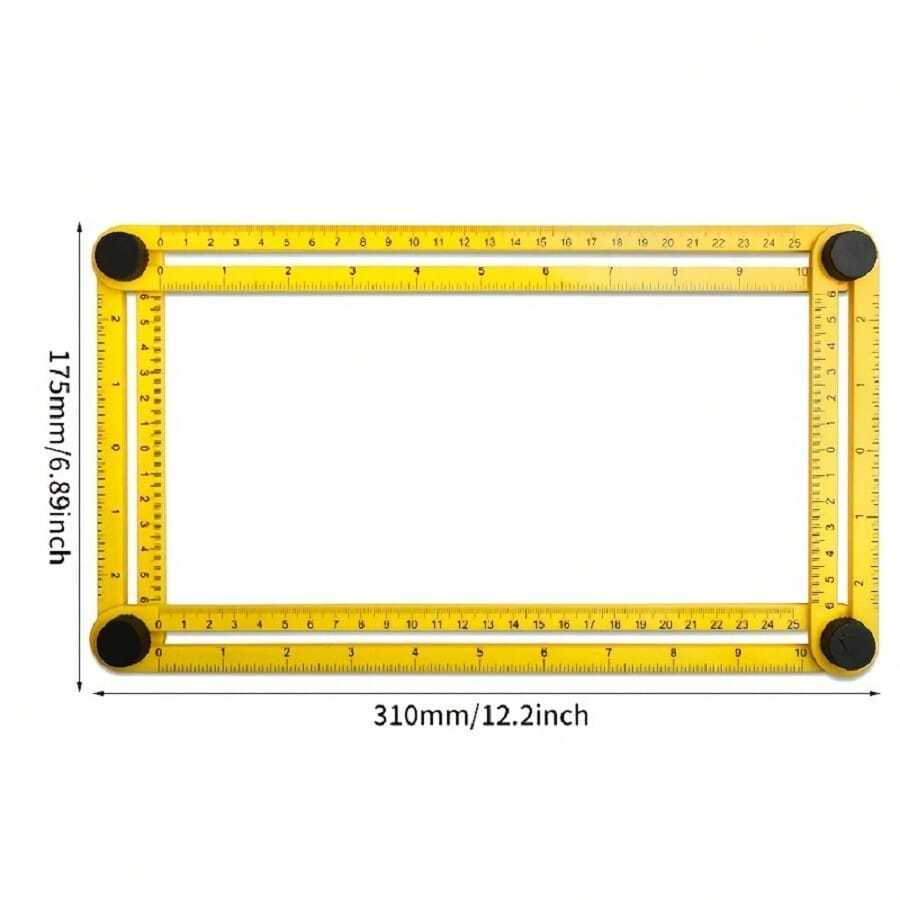 Multi Angle Measuring Ruler, 4-Sided Angle Measurement Tool, ABS ...