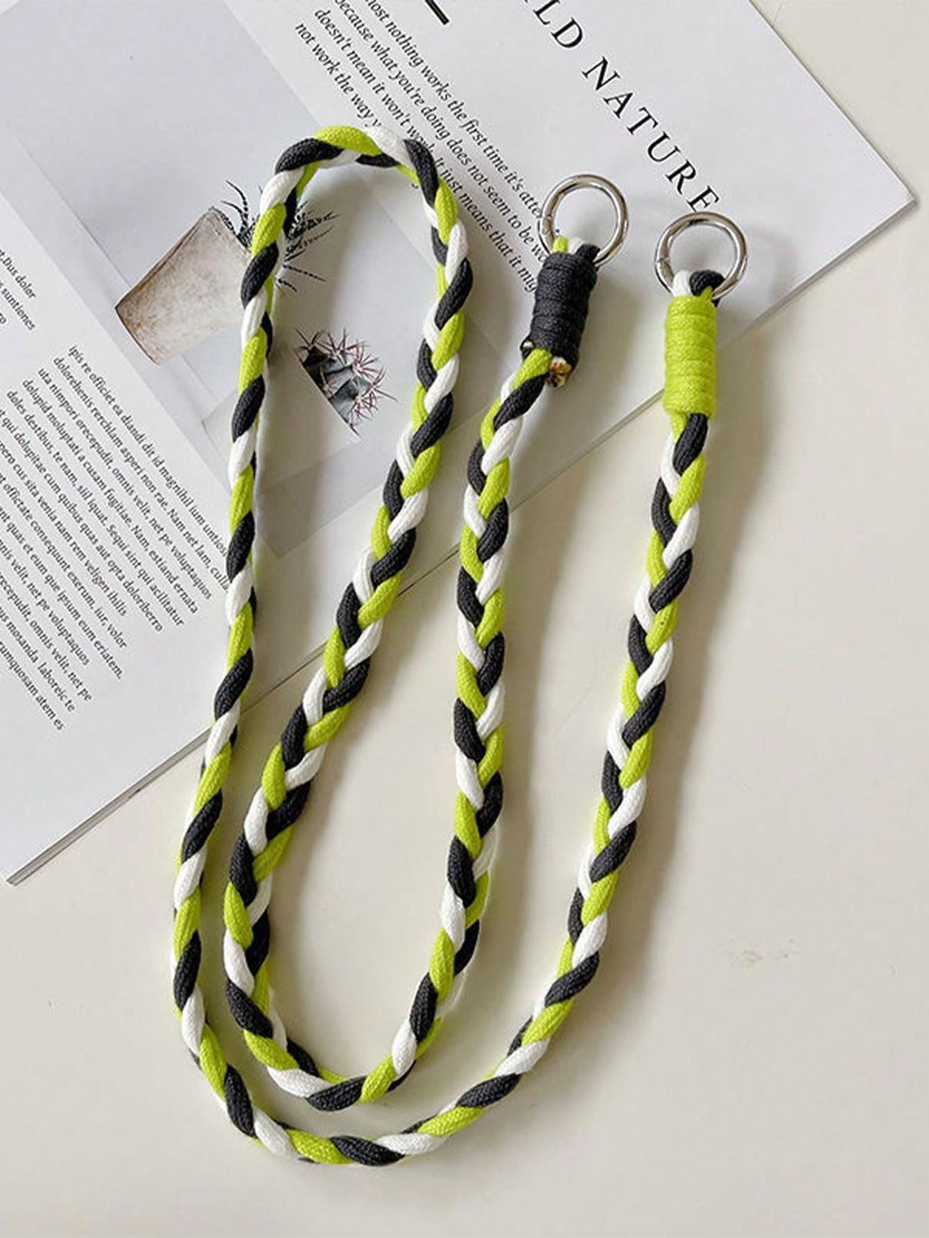 1pc 120cm Triple Twisted Braided Lanyard, Suitable For Id Cards ...